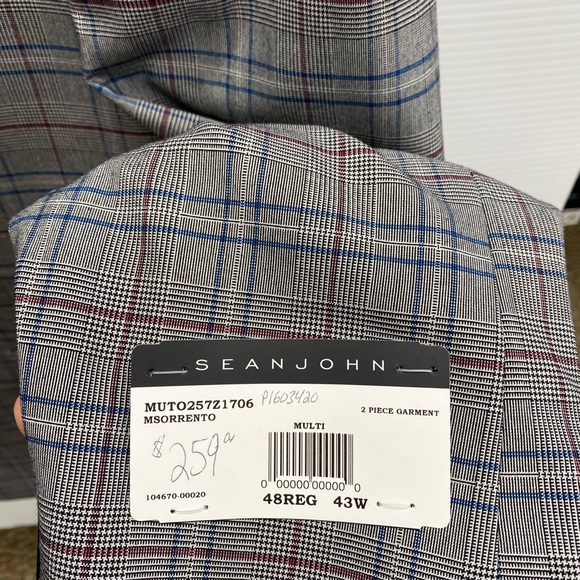 Sean John | Suits & Blazers | Sean John Grey Plaid Suit | Poshmark